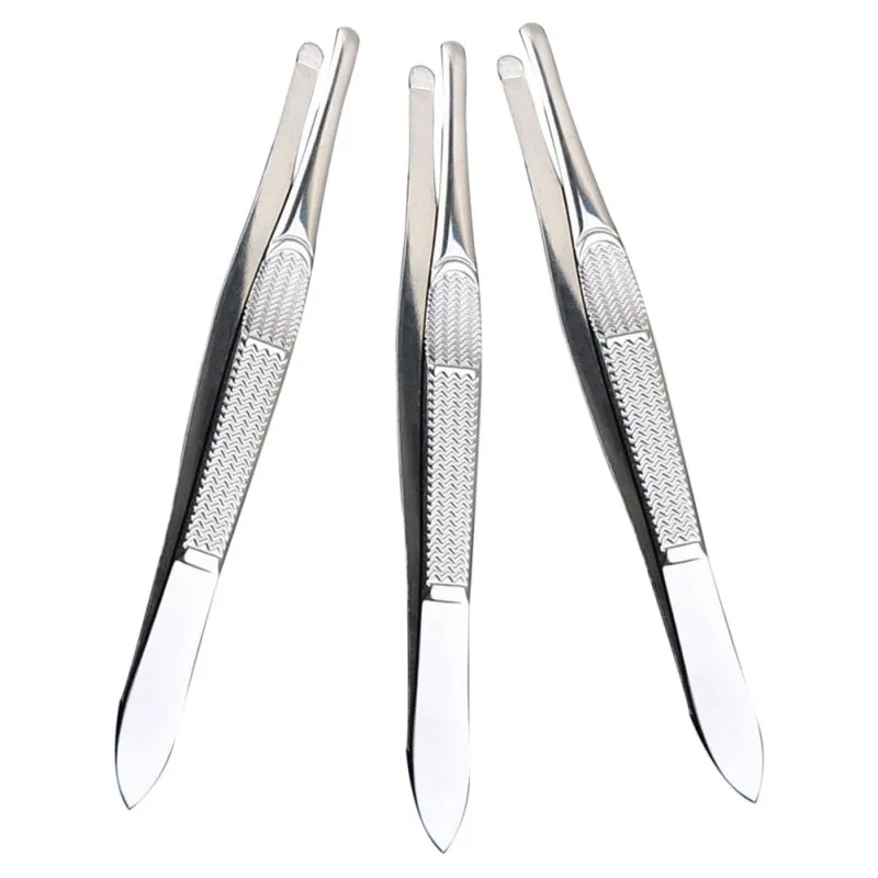 3-Piece Precision Tweezers Set Stainless Steel Eyebrow Tweezer Kit for ...
