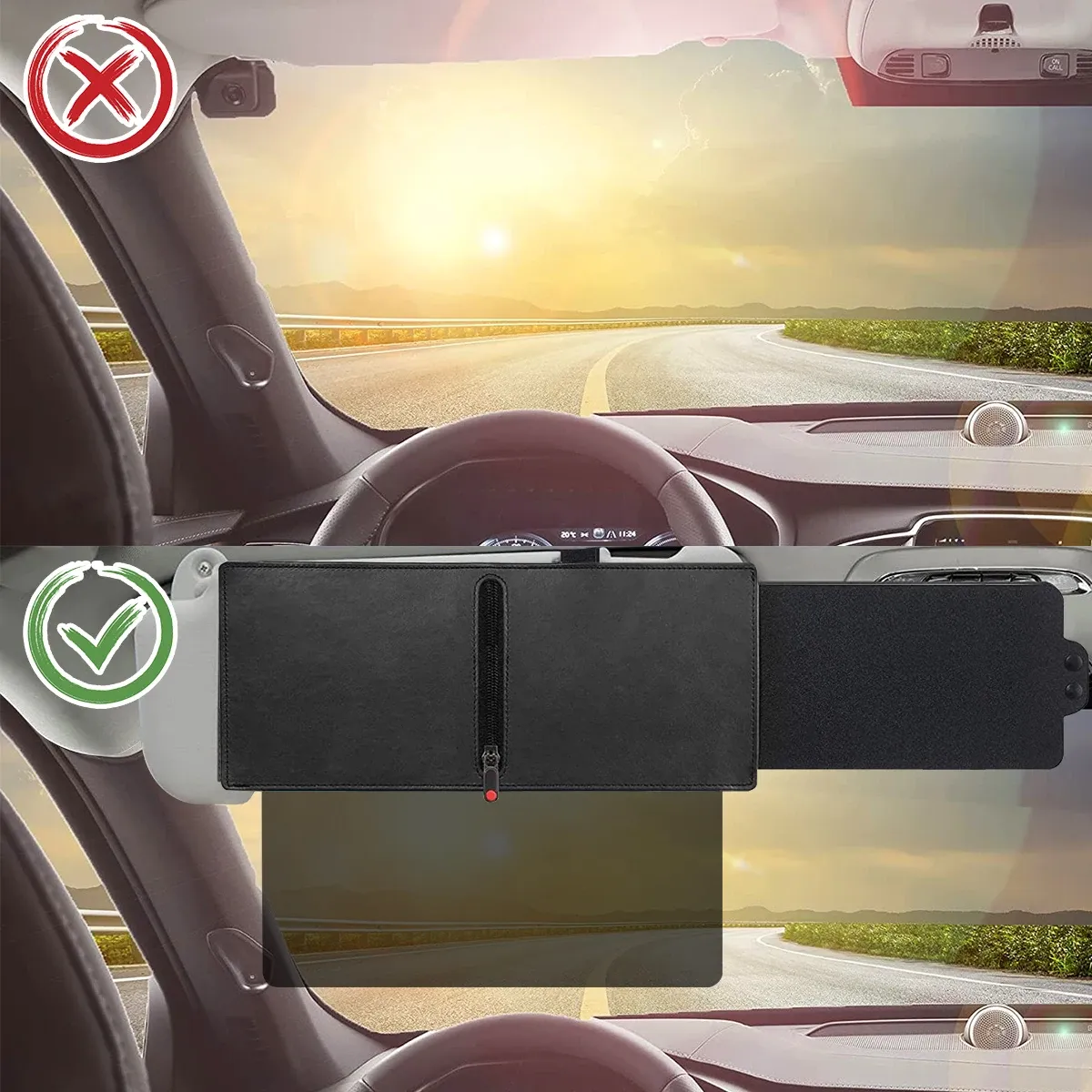 DHgate.com:Universal Car Polarized Sun Visor Extender - Anti-Glare UV ...