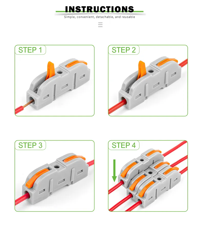 s 20pcs Quick Splice Wire Connector, 1 To 1 Inline Wire Connectors Kit ...