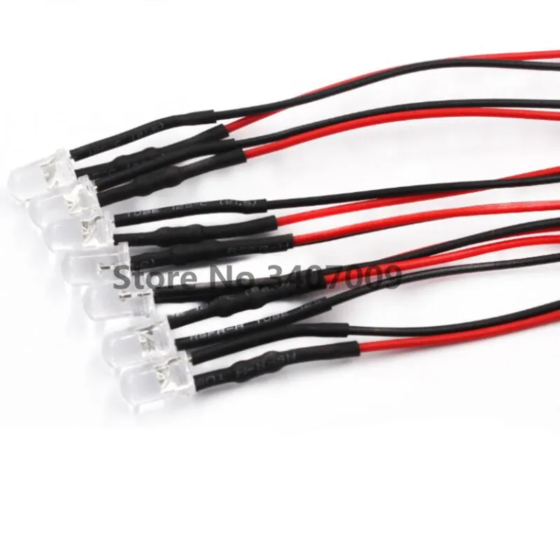 DHgate.com:50-Pack 5mm Transparent LED Light Emitting Diodes, Red ...