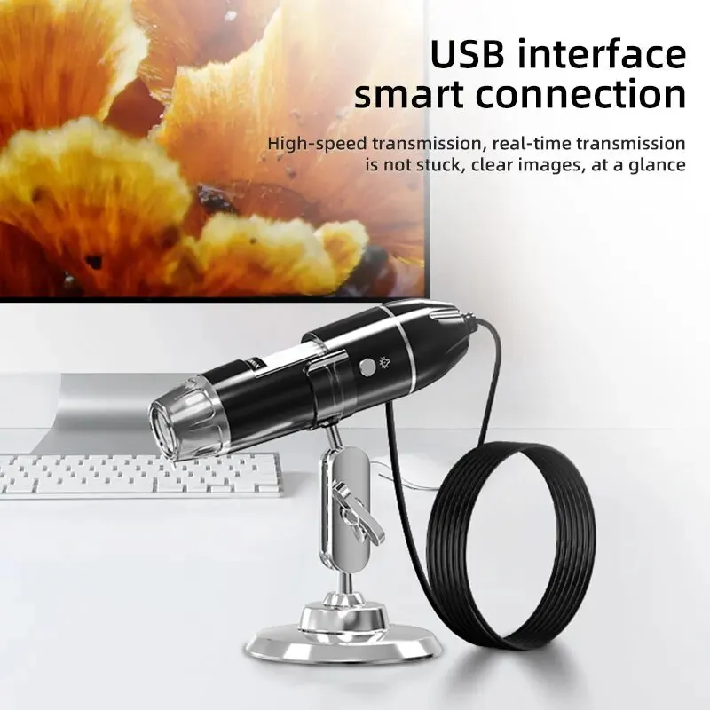 Digital Microscope Camera Stand USB LED Magnifier for Electronics 500X ...
