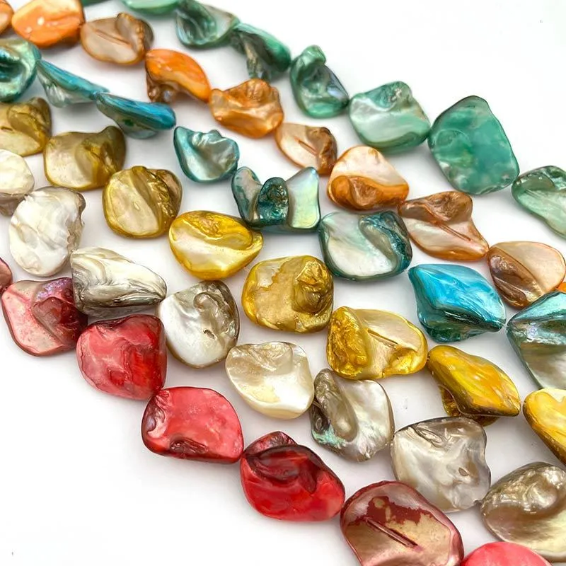 Natural Shell Beads Freeform Shape Loose Stones 15 in Strand for DIY ...