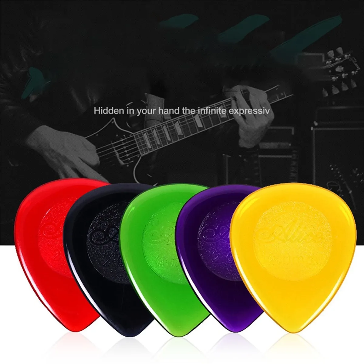 Alice Guitar Picks Bulk Set Acoustic Electric Bass Plectrums 1 mm 2 mm ...