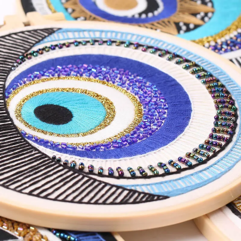 DHgate.com:Eyes Pattern DIY Embroidery Kit: Embroider Your Creativity ...