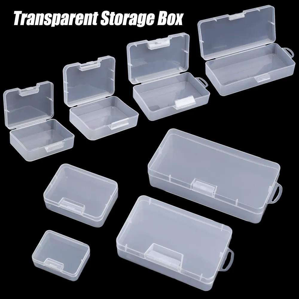 Small Square Clear Plastic Storage Boxes 4 Sizes Jewelry, Diamond ...