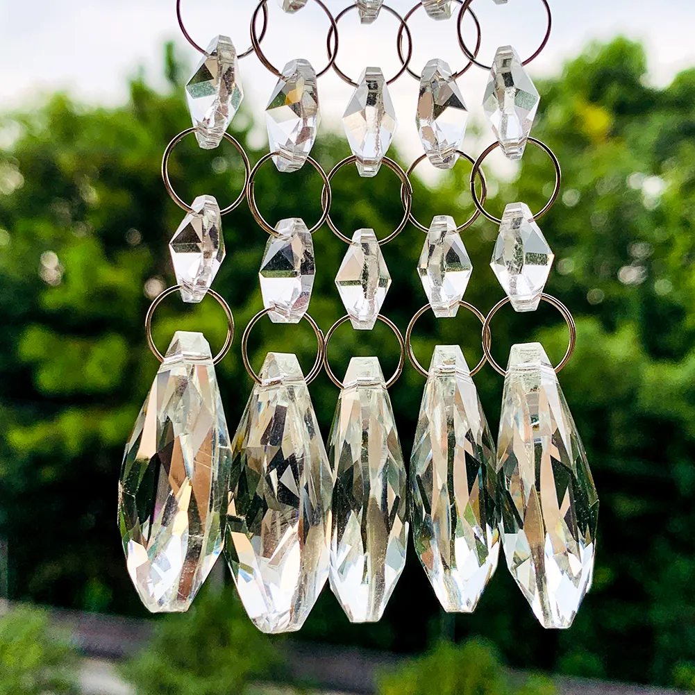 Hanging Crystal Prism Suncatcher Chandelier Rainbow Maker for Home ...