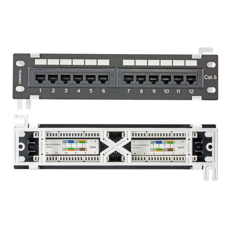 10 INCH 12 PORT CAT6 MODULAR PATCH PANEL 12 PORTS 10 RACK & WALL MOUNT ...