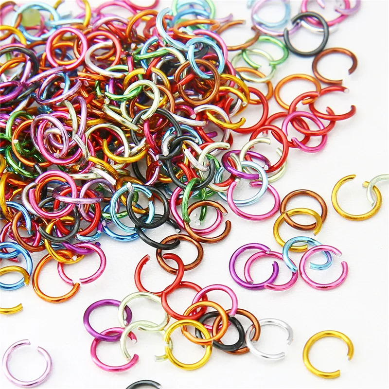 6mm Colorful Open Jump Rings for DIY Jewelry Making - Aluminum Split ...
