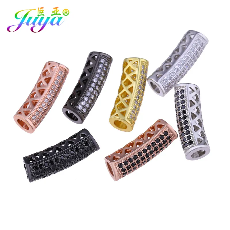 Juya DIY Hollow Curved Tube Spacer Beads for Natural Stones Pearls ...