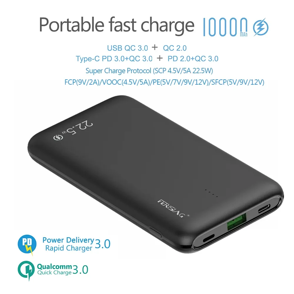 FFERISING 5A Fast Charger Yenkee Power Bank 30000mah With 3 Ports ...