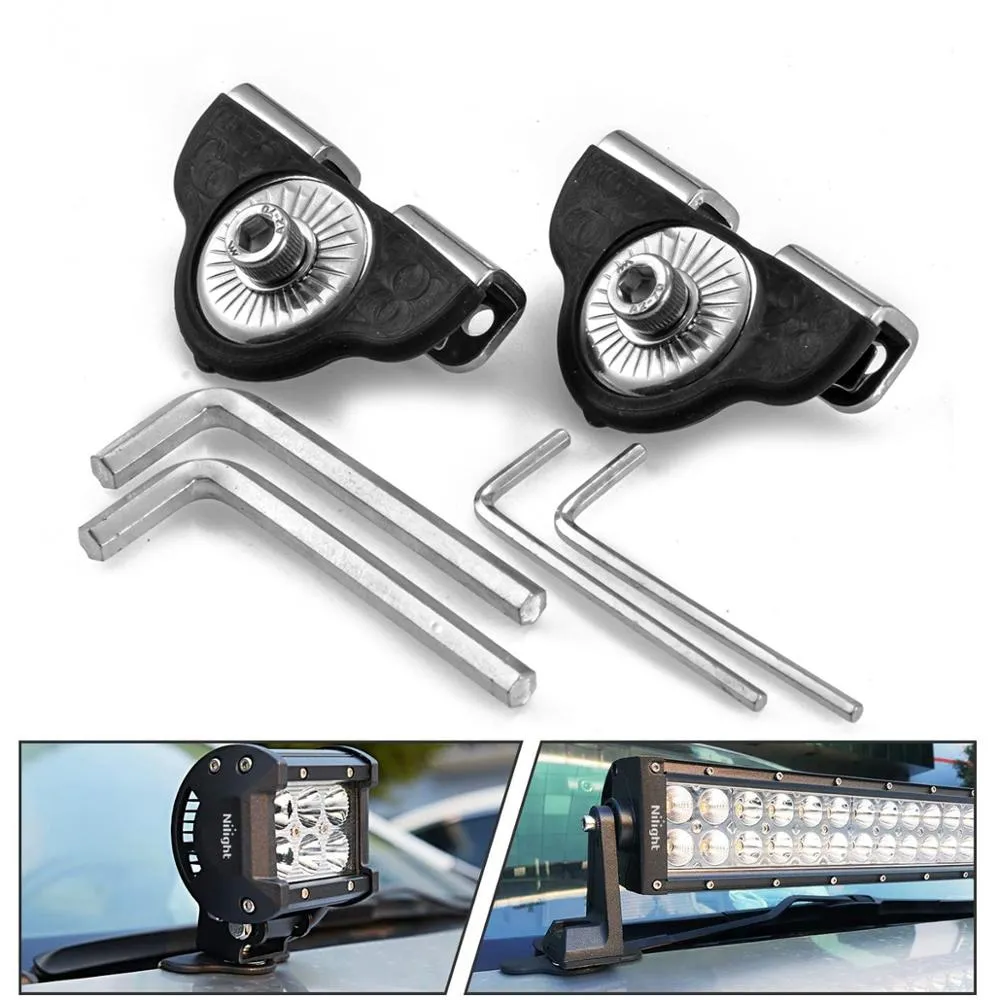 Car Engine Hood LED Light Mounting Bracket Clamp Clip for SUV 4WD ...