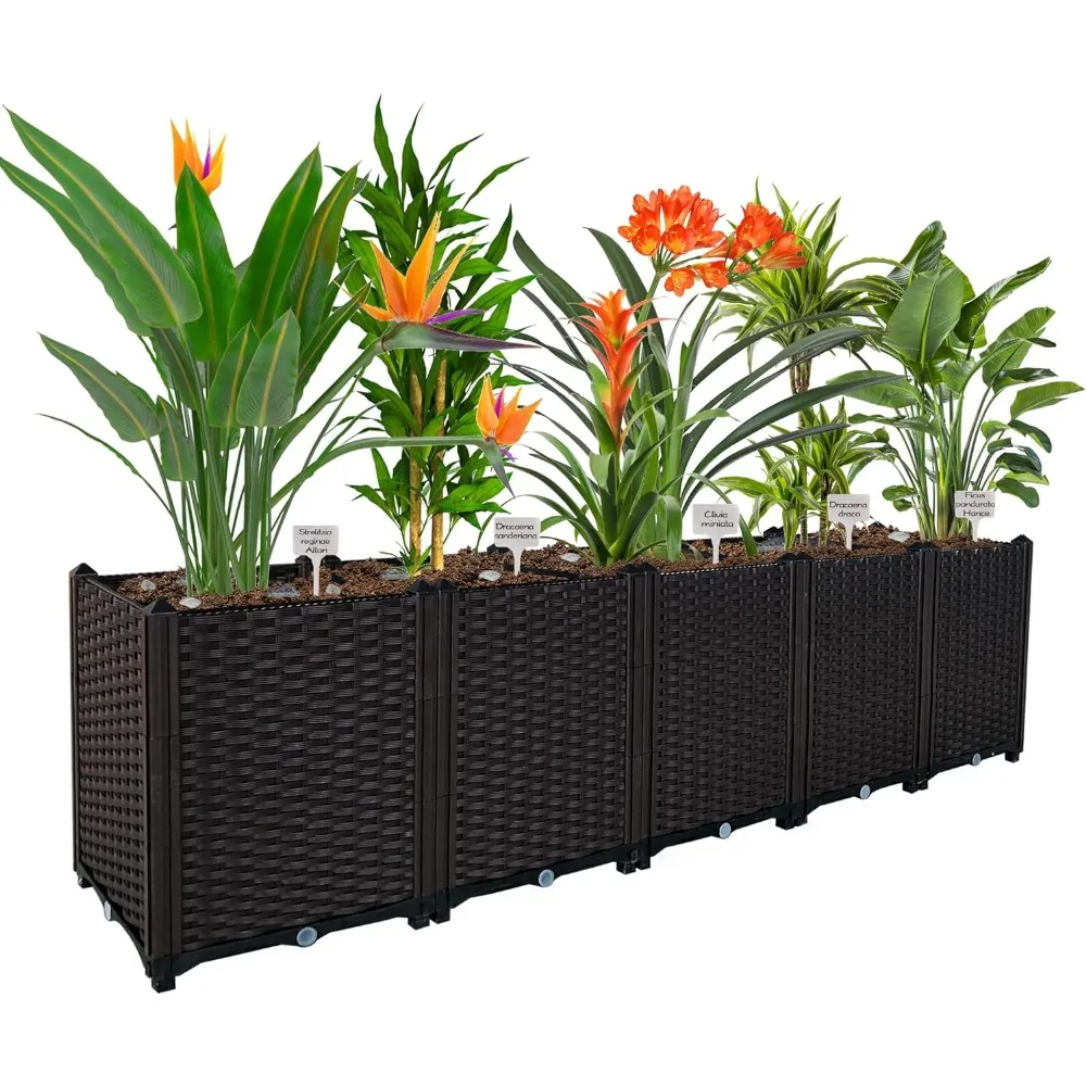 DHgate.com:Raised Garden Bed, Wooden Planter Box Kit for Outdoor Plants ...