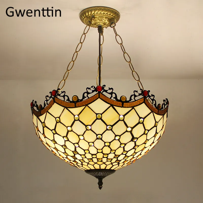 Stained Glass Hanging Light Style Pendant Lamp: Home Decor ...
