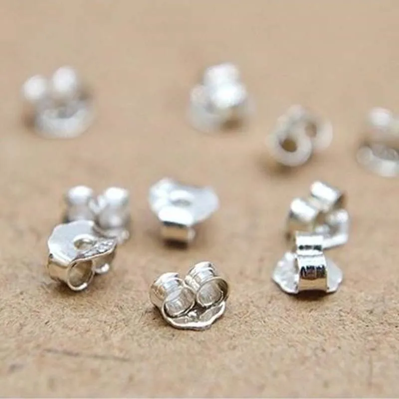 Genuine 925 Sterling Silver Earring Stoppers Large Solid Safety Backs ...