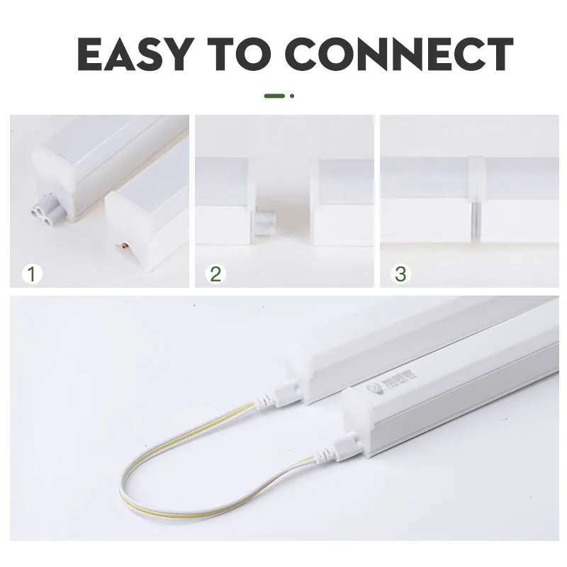 Tube Led T5 Integrated Fixture: Slim 10W/20W Bar Light, 30cm/50cm Under Cabinet Lighting, AC85 ...