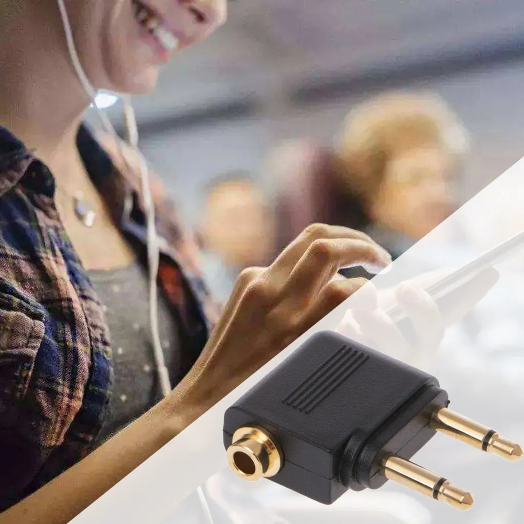 DHgate.com:5mm Dual Plug Audio Headphone Converter: Airlines, Flights ...