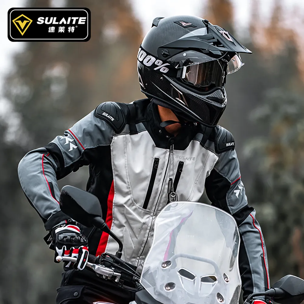 SULAITE Men's Motorcycle Jacket, Waterproof Motocross Gear with ...