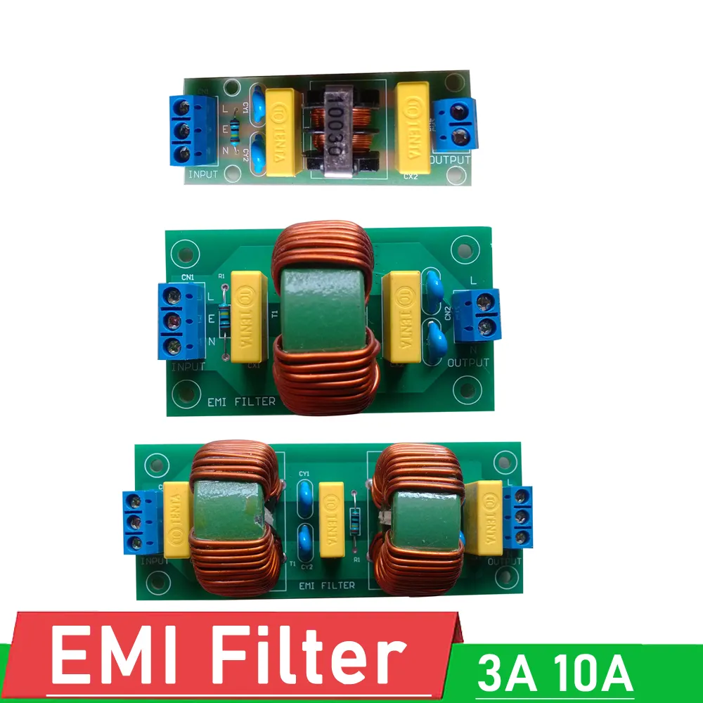 3A 10A EMI Power Filter Board for AC/DC 110V 220V 12V 24V Noise ...
