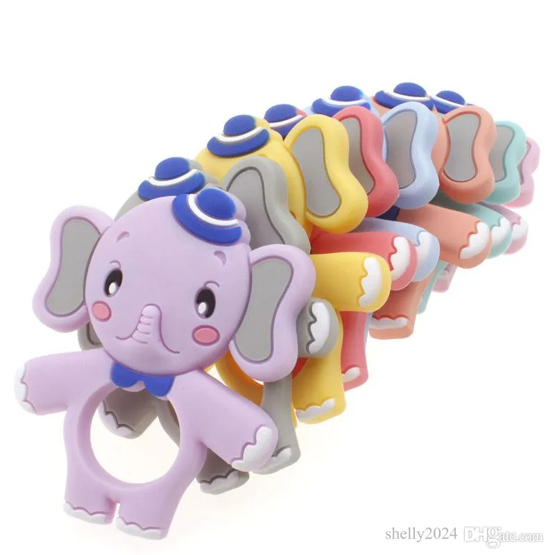 Silicone Elephant Teethers Teething Toy Food Grade Silicone Pendant ...