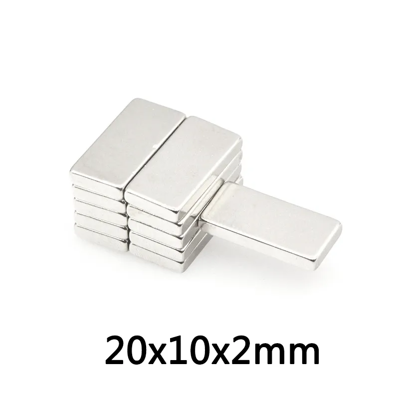 N35 Rare Earth Magnet 20x10x2mm Block Rectangular Small Strong Magnets ...