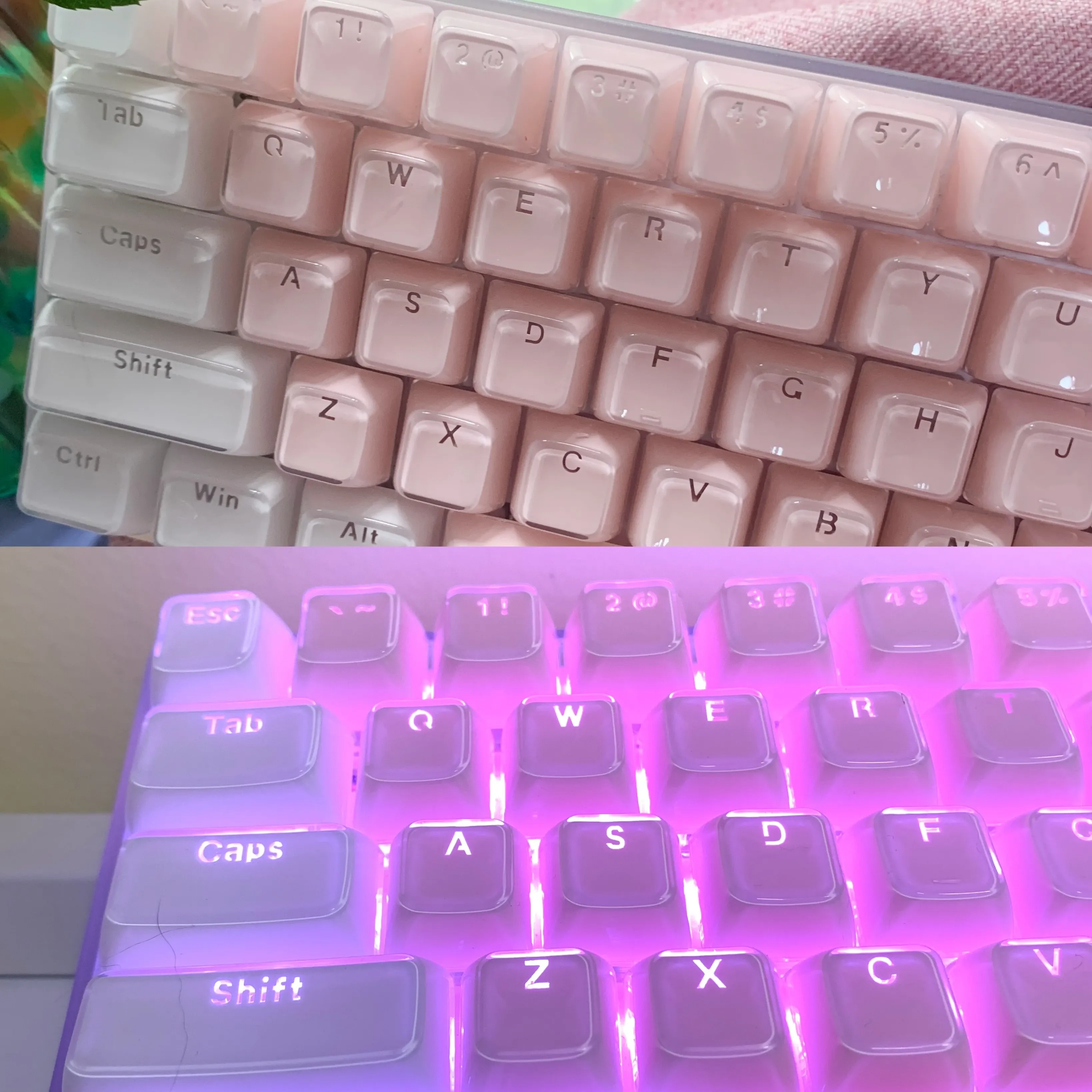 Translucent Keycaps 135 Keys Set: Mechanical Keyboard Compatible, Alice ...