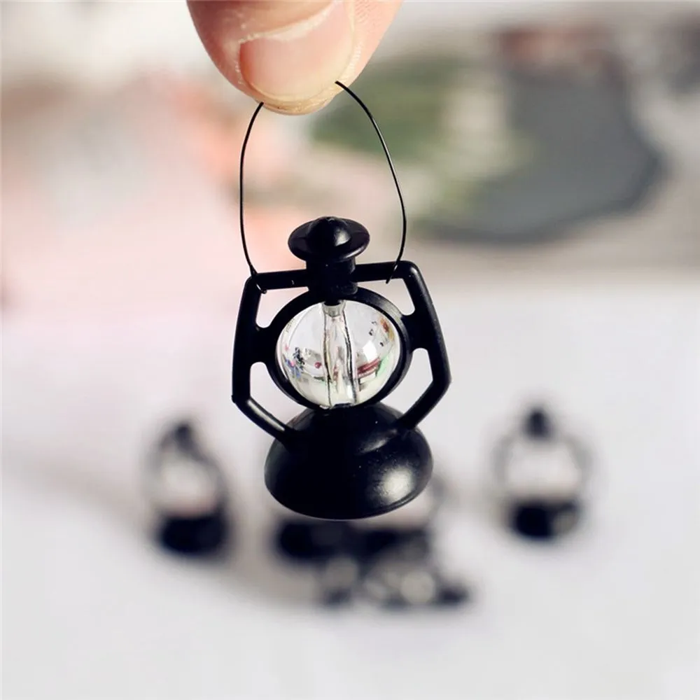 1:12 1:6 Scale Mini Kerosene Lantern Doll House Decor Miniature Oil ...