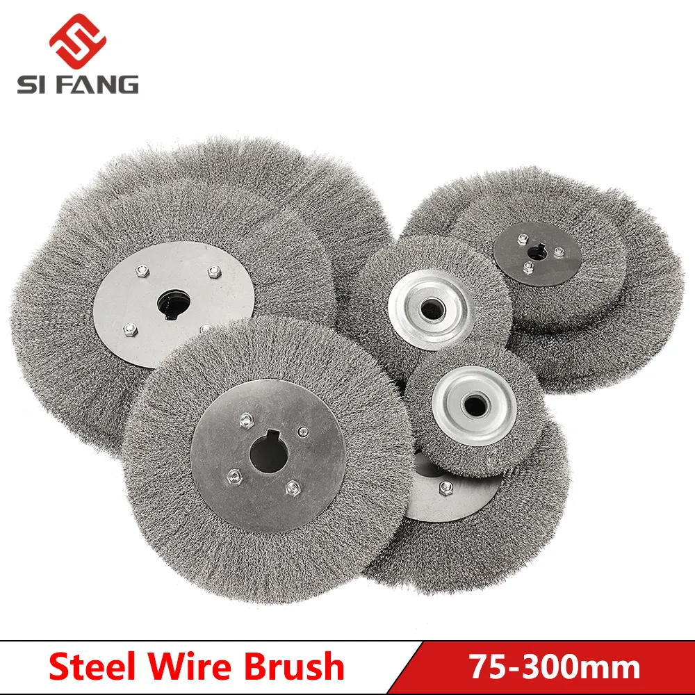 Steel Wire Brush Wheels for Bench Grinder 75mm to 300mm Round Wire ...