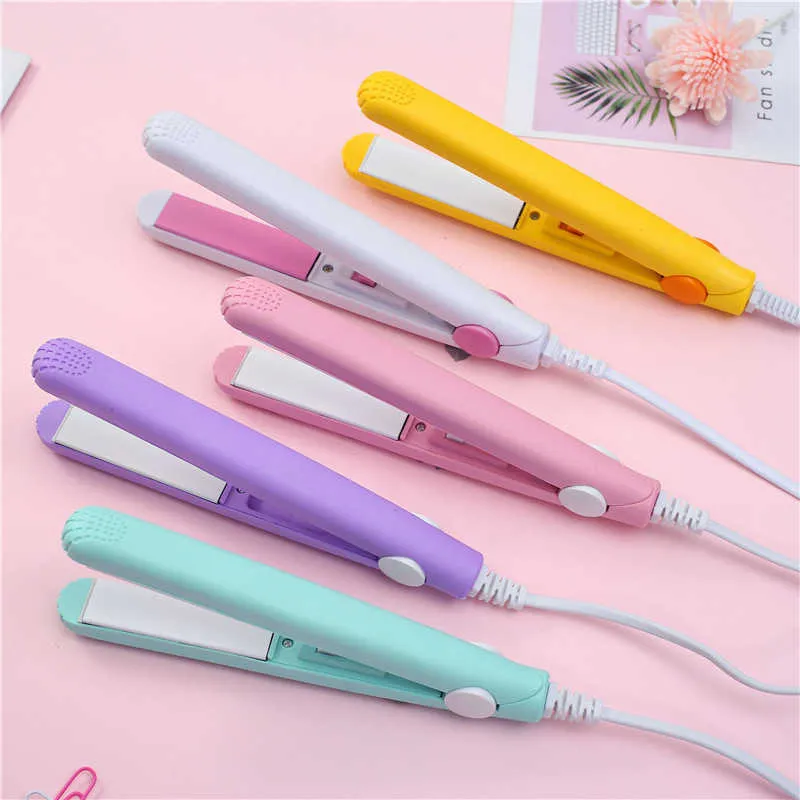 2-in-1 Hair Styling Tool: Mini Ceramic Hair Straightener & Curler ...