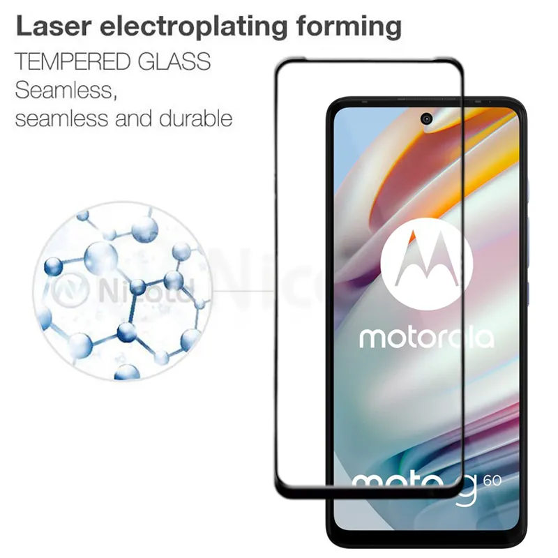 Motorola Moto G60 Screen Protector Full Coverage Tempered Glass Anti ...