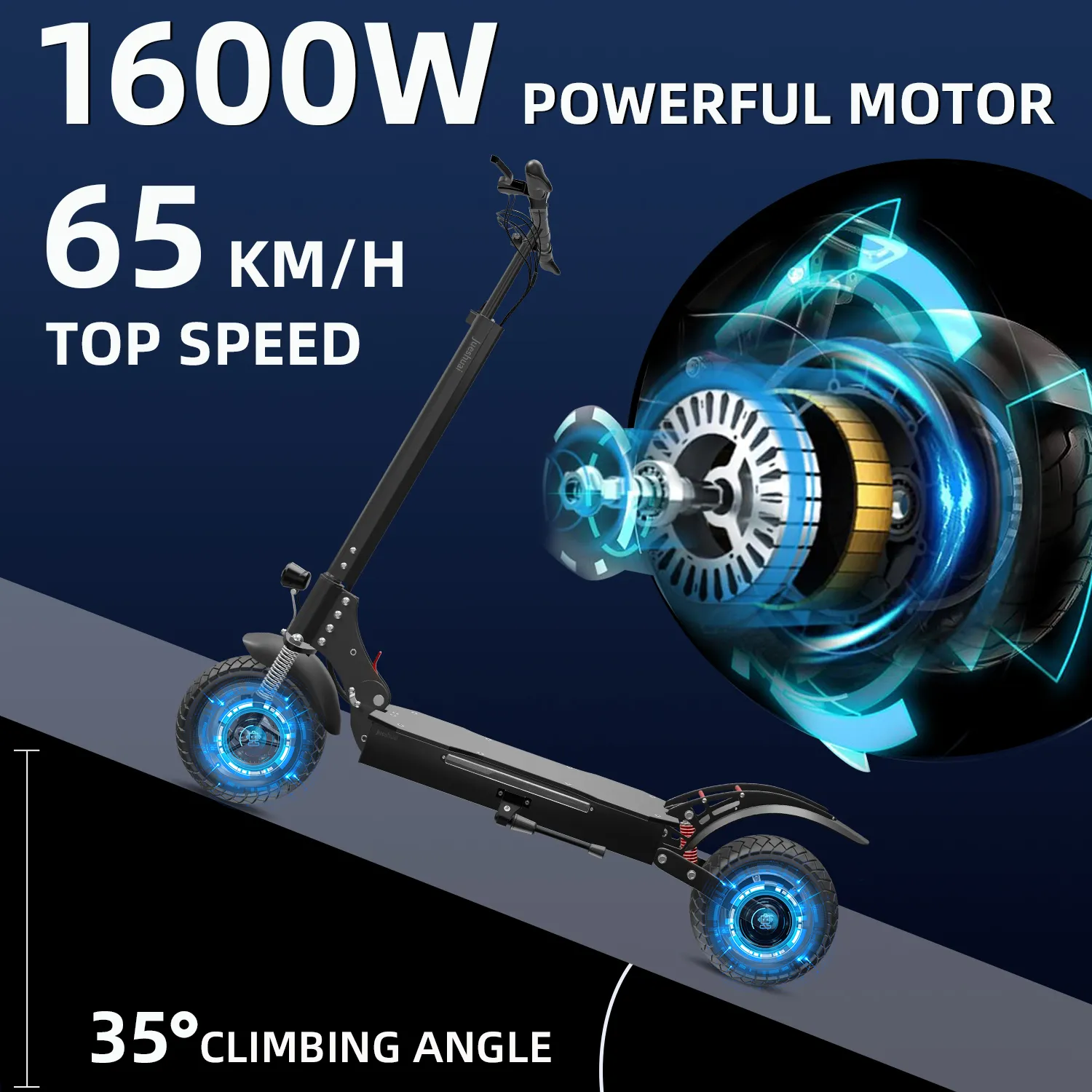 DHgate.com:Upgraded 52V 1600W Electric Scooter: 65km/h Speed, 70km ...