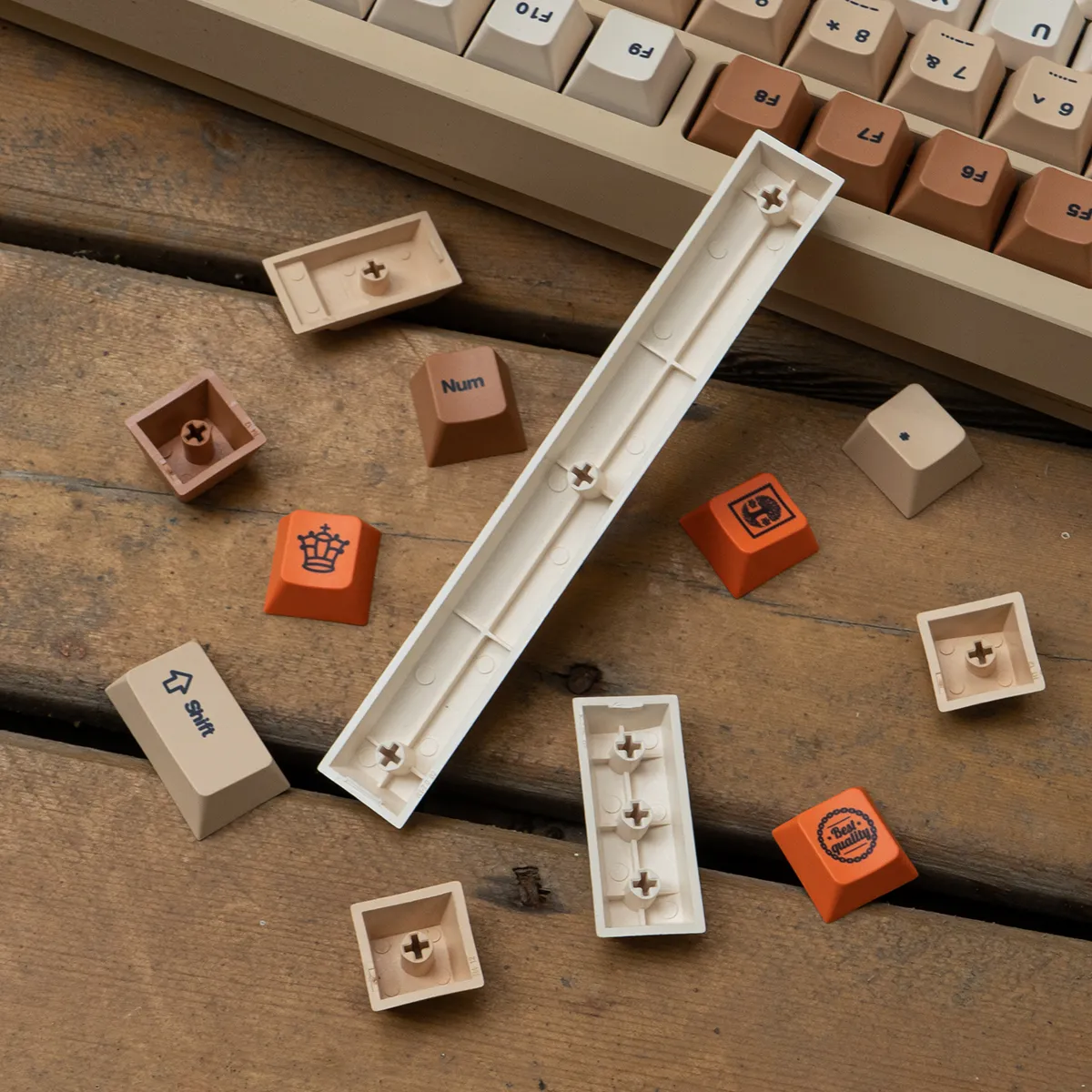 Custom Keycap Sets: Retro PBT Dye Sub 143 Keyset, Includes 1.75U & 2 ...