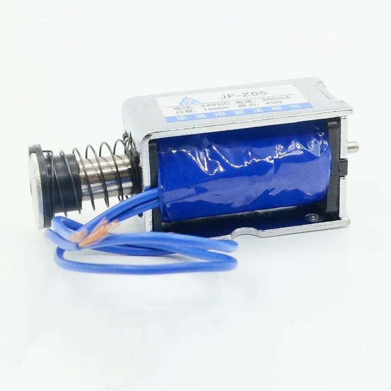 JF-Z05 Open Frame Solenoid Electromagnet, DC12V/DC24V, 0.4A, 45N Pull/Push, for Access Control ...