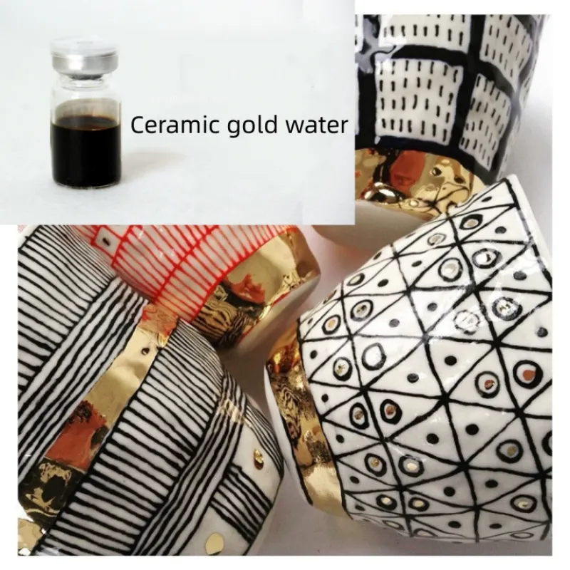 Gold Ceramic Glaze Pottery Overglaze Color Golden Pigment For DIY ...