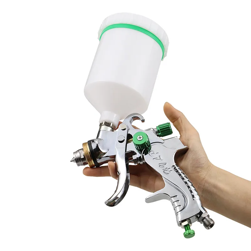 HVLP Hand Manual Spray Foam Guns 1.4/1.7/2.0mm Paint Sprayer With 600CC ...