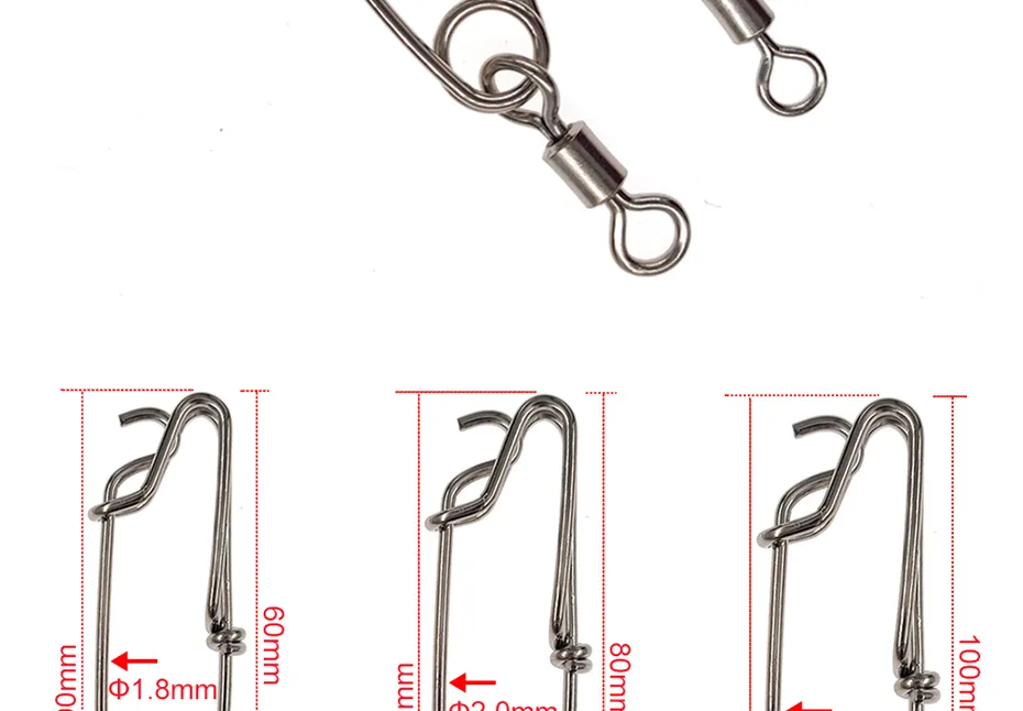 Heavy-Duty Fishing Swivels - Rolling, Open Eye Snap, Long Line Clips ...