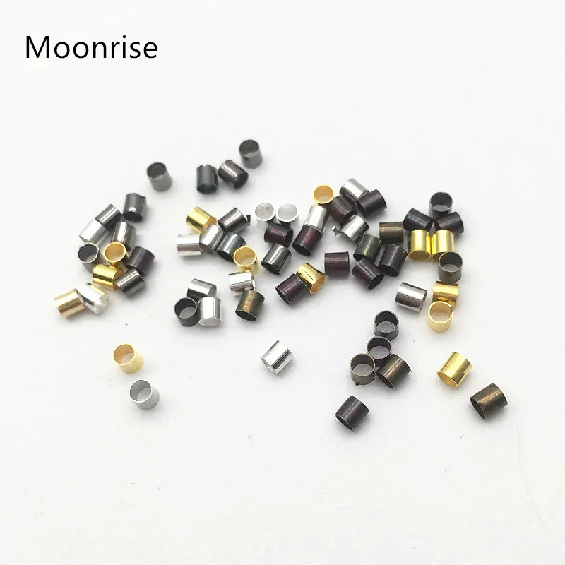 Metal Tube Crimp End Beads Findings for Jewelry Making 1.5mm to 3.0mm ...
