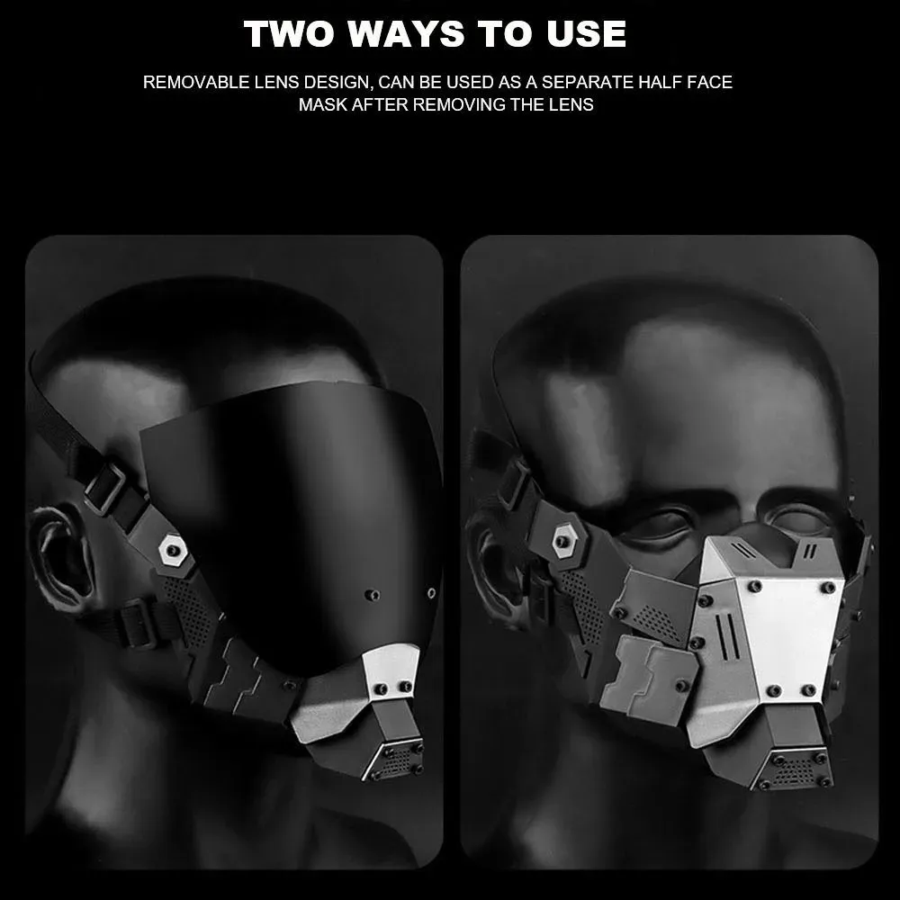 Cyber Punk Mask Full Face Protective Gear With Double Sided Anti Fog ...
