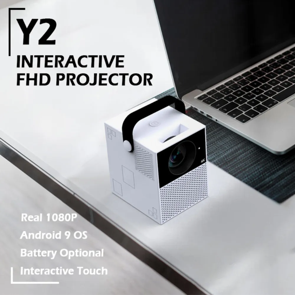 4K Mini Smart Projector, Android 9 Portable Home Theater Projector with ...