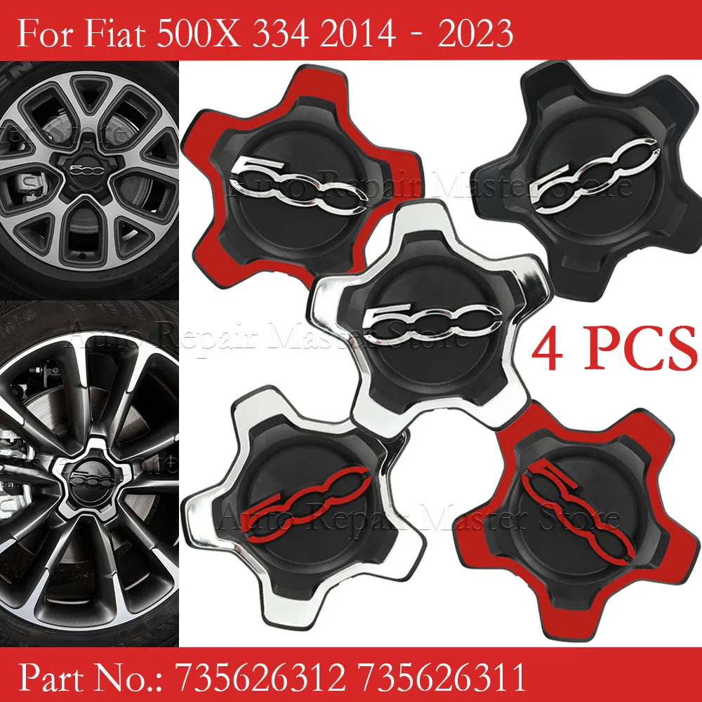 4-Pack Black Car Wheel Hub Center Caps, 735626312 735626311 Center Hub ...