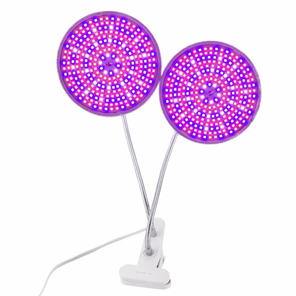 E27 Full Spectrum Dual Head Plant LED Grow Light with Clamp for Indoor ...