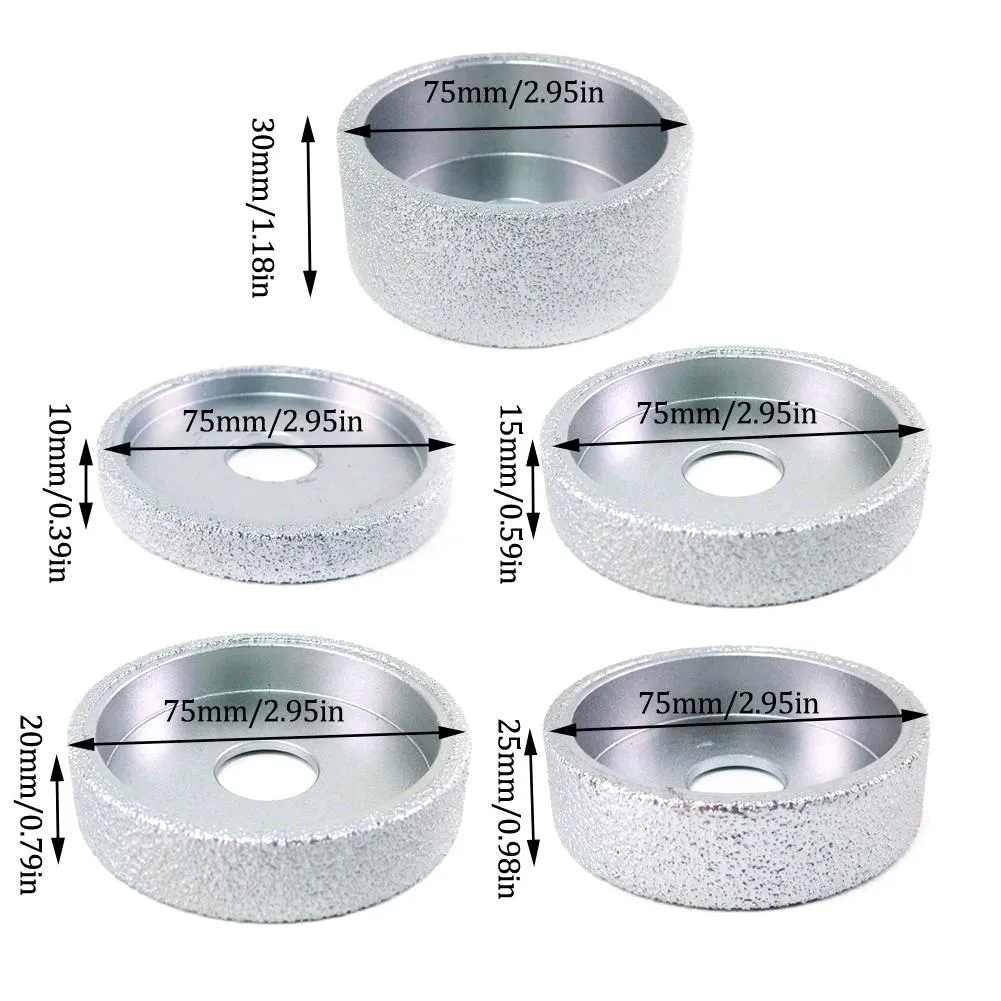 Diamond Grinding Wheel Set With 5 Types Of Glass Emery Milling Cutter ...