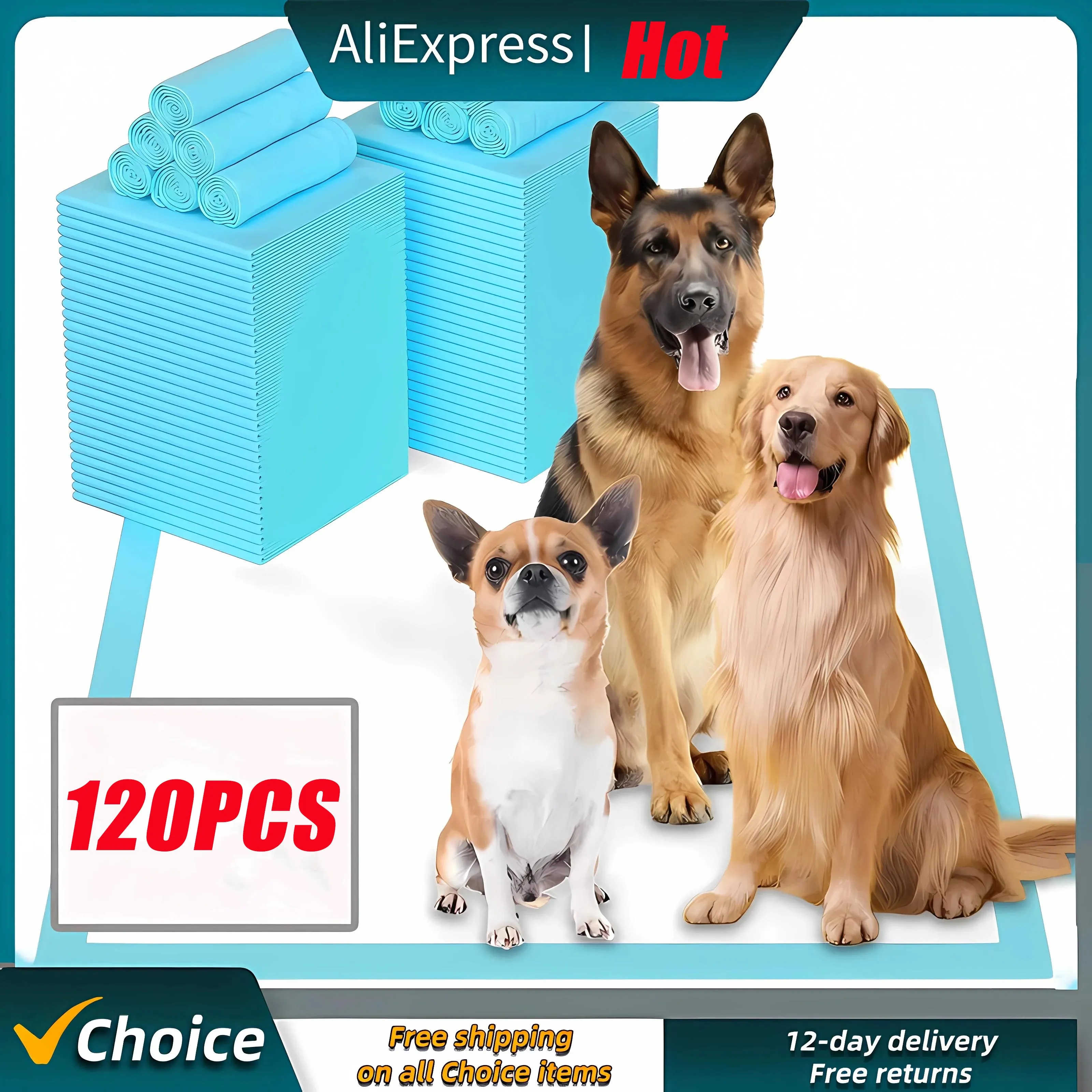 Super Absorbent Pet Pee Training Pads, Disposable Dog Diapers, Washable ...