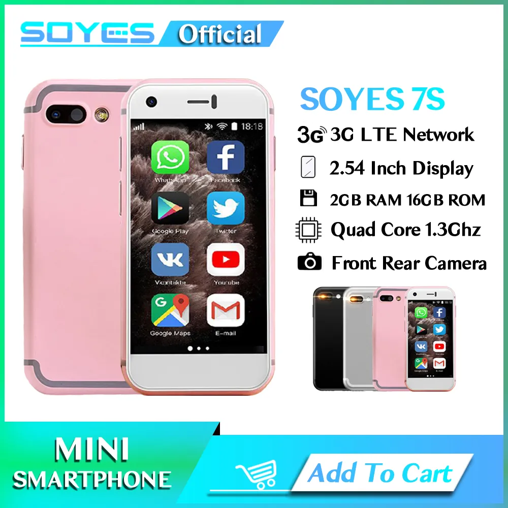 SOYES 7S Mini Android Smartphone 2.54 Display, 2GB RAM, 16GB ROM, Cute ...