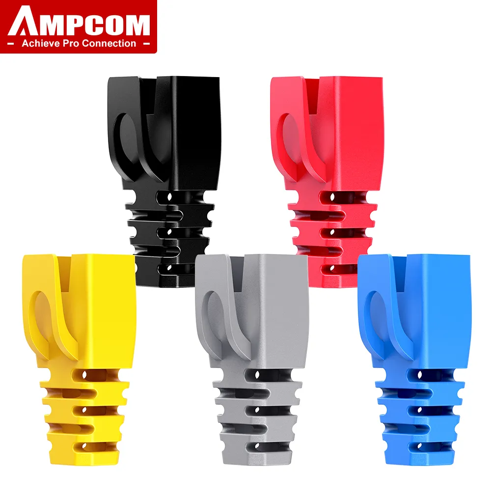Cable Hole Covers: AMPCOM RJ45 Strain Relief Boots Ethernet Cable ...