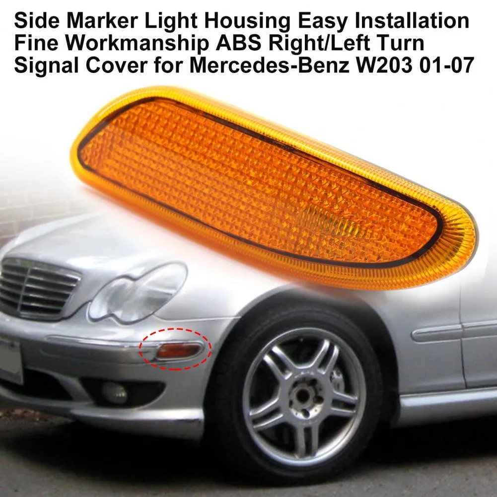Side Marker Light Housing ABS Right/Left Turn Signal Cover 2038200821 ...