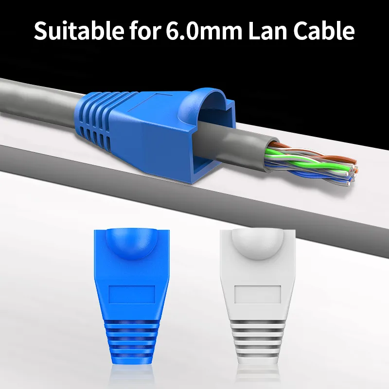 Cable Hole Covers RJ45 Connector Strain Relief Boots For CAT6/5E ...