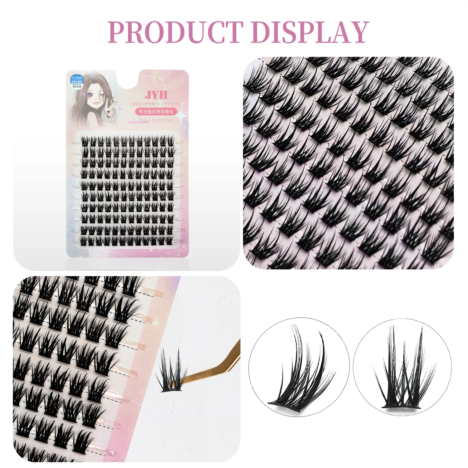 DHgate.com:10 Pairs 3D Faux Mink Individual Cluster False Eyelashes ...