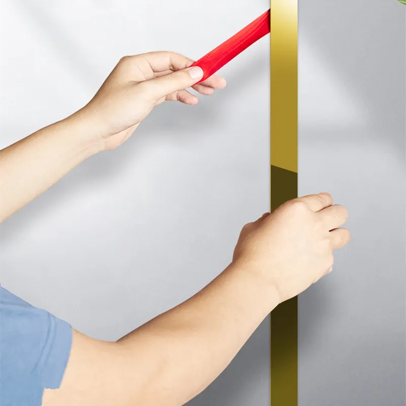 3D Acrylic Mirror Surface Wall Stickers - DIY Edge Decor for Living ...