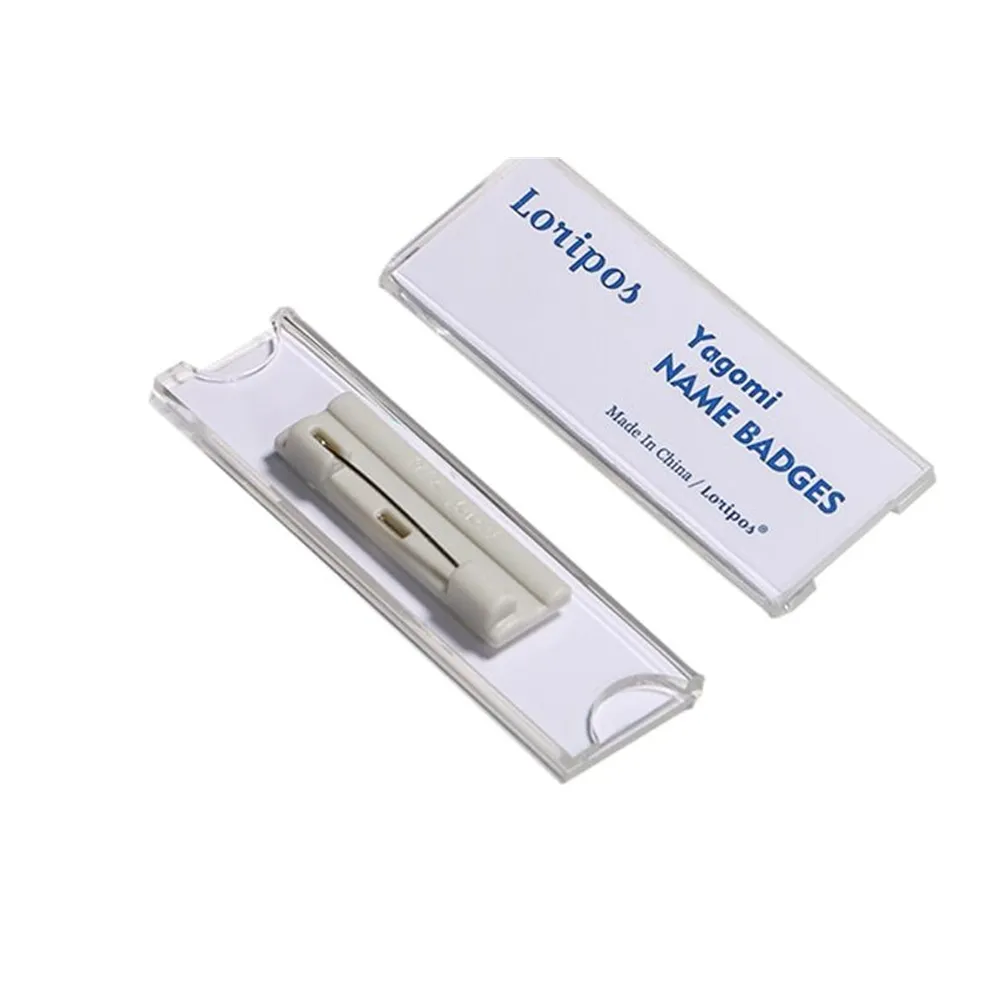 Magnetic Name Badge Holders | Metal ID Badge Holder Acrylic Card Holder ...