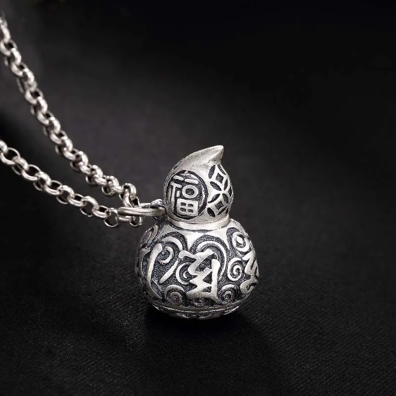 Ash Lockets: S925 Sterling Silver Calabash Pendant Necklace Vintage ...